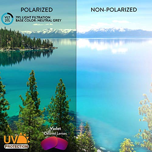 APEX Polarized PRO+ Replacement Lenses for Bajio Bales Beach Sunglasses (Cleaner Included) - (Violet)