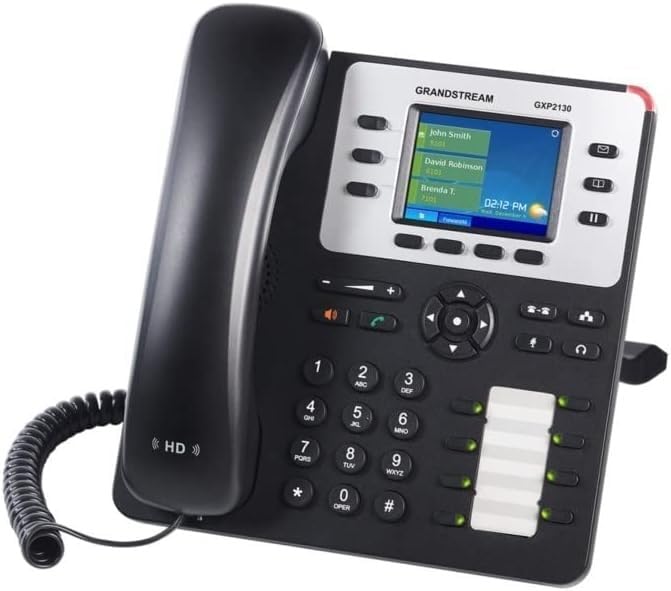Grandstream Enterprise IP Telephone GXP2130 (2.8" LCD, POE, Power Supply Included) , Black
