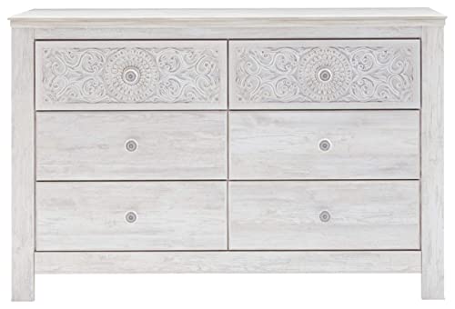 Signature Design by Ashley Paxberry Boho 6 Drawer Dresser, Whitewash