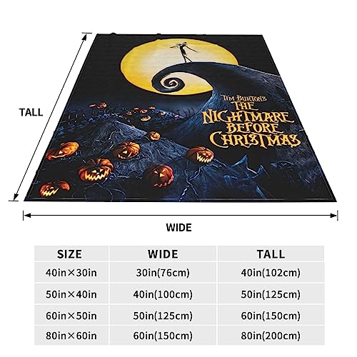 Halloween Blanket Horror Movie Skeleton Bedding Throw Blanket Flannel Plush Super Soft Sofa Blanket Children Adults 50"X40"