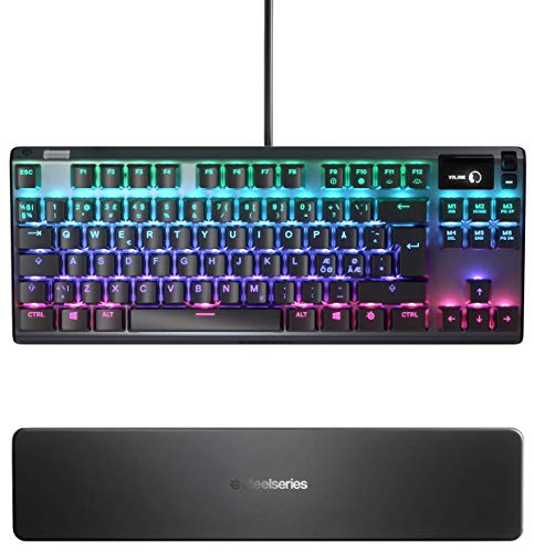 SteelSeries Apex Pro TKL HyperMagnetic Gaming Keyboard - Adjustable Actuation - Esport TKL Format - OLED Display - RGB - PBT Keys - USB-A - Nordic QWERTY