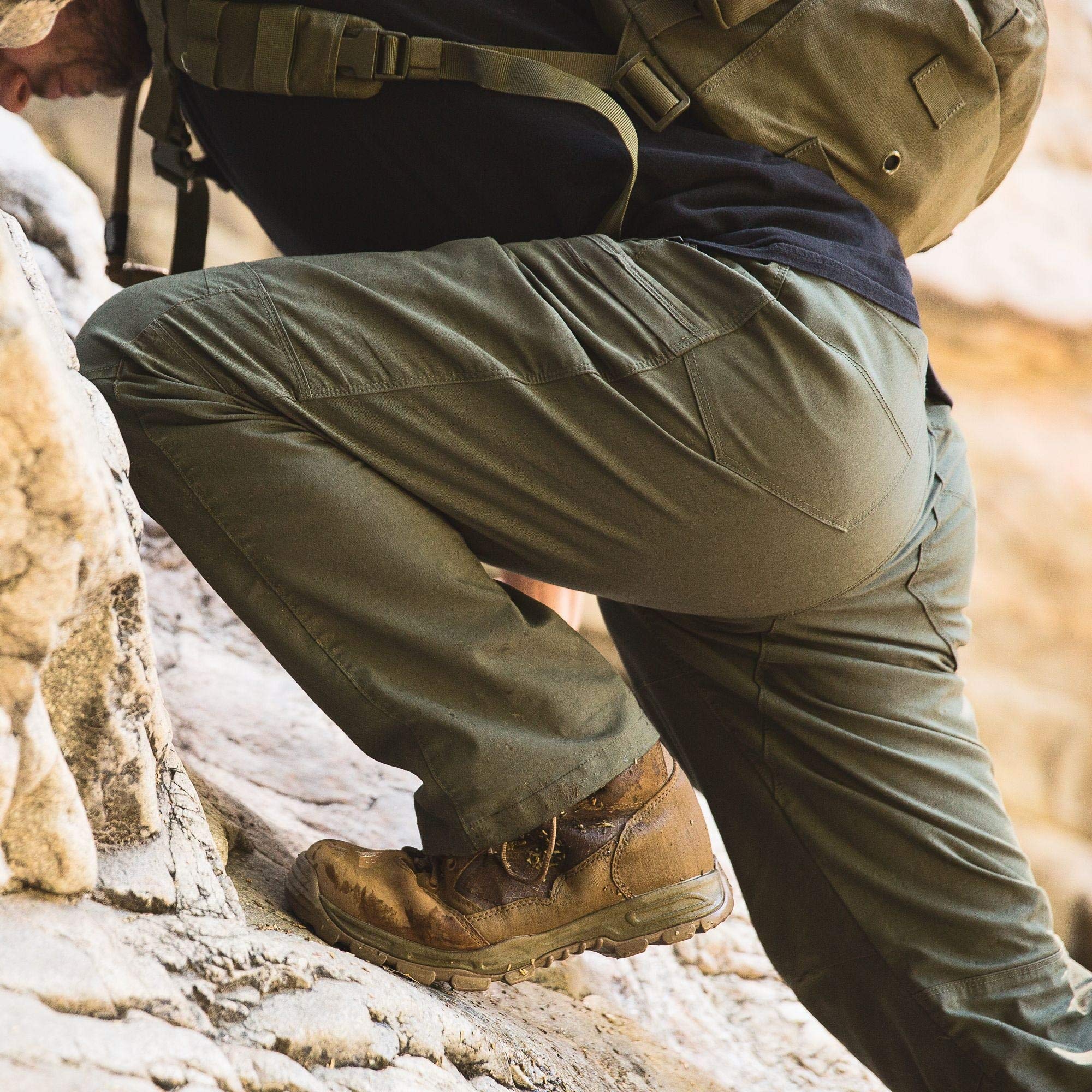 5.11 Tactical Men's Apex Pants, Regular Fit, Gusseted, 10 Pockets, Style 74434, Tundra, 31W x 30L