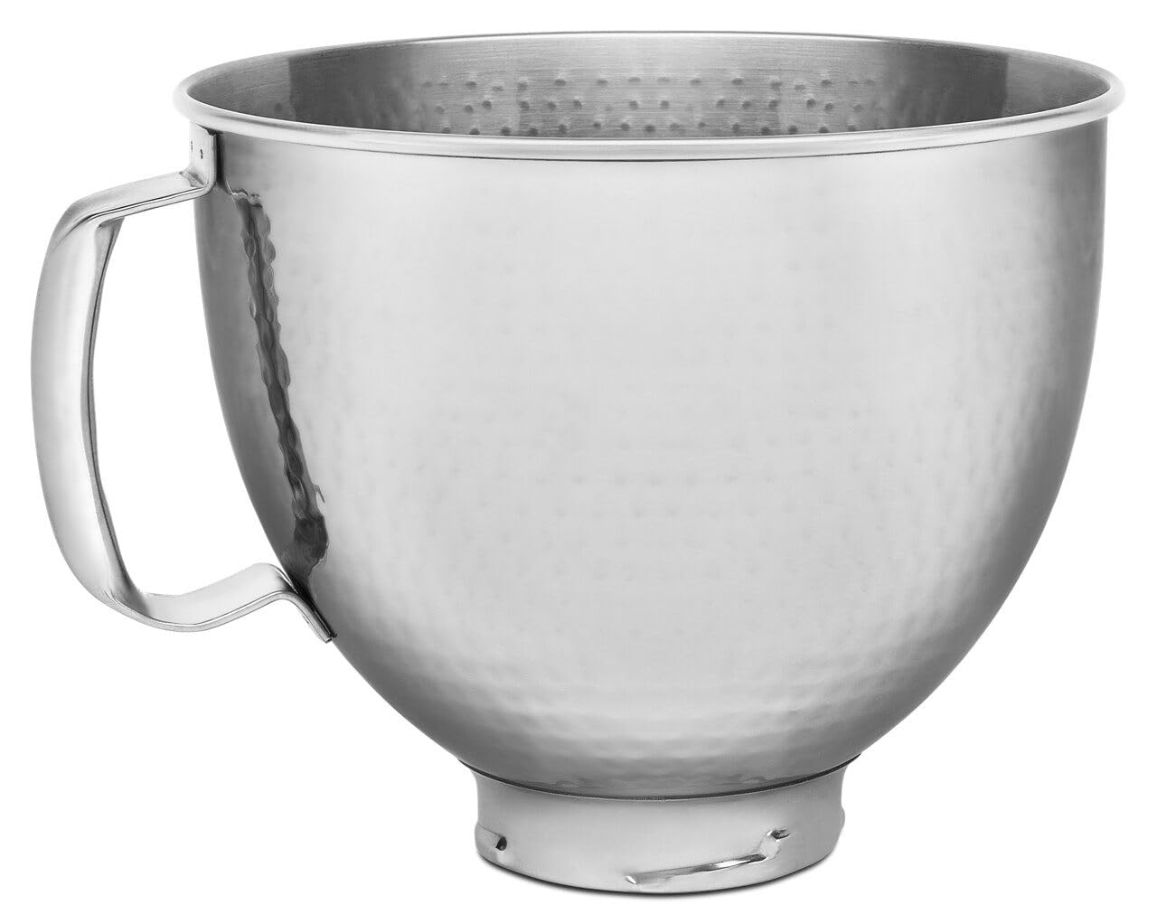 KitchenAid 5 Quart Stainless Steel Bowl for all KitchenAid 4.5-5 Quart Tilt-Head Stand Mixers KSM5SSBHM, Hammered Stainless