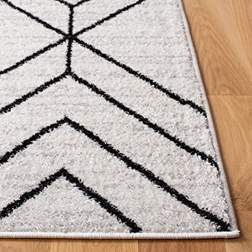 SAFAVIEH Adirondack Collection 9' x 12' Ivory/Black ADR241A Modern Geometric Non-Shedding Living Room Dining Bedroom Area Rug