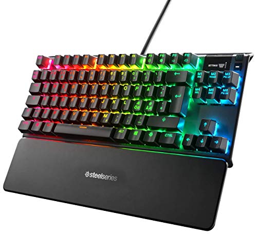 SteelSeries Apex Pro TKL HyperMagnetic Gaming Keyboard - Adjustable Actuation - Esport TKL Format - OLED Display - RGB - PBT Keys - USB-A - Nordic QWERTY