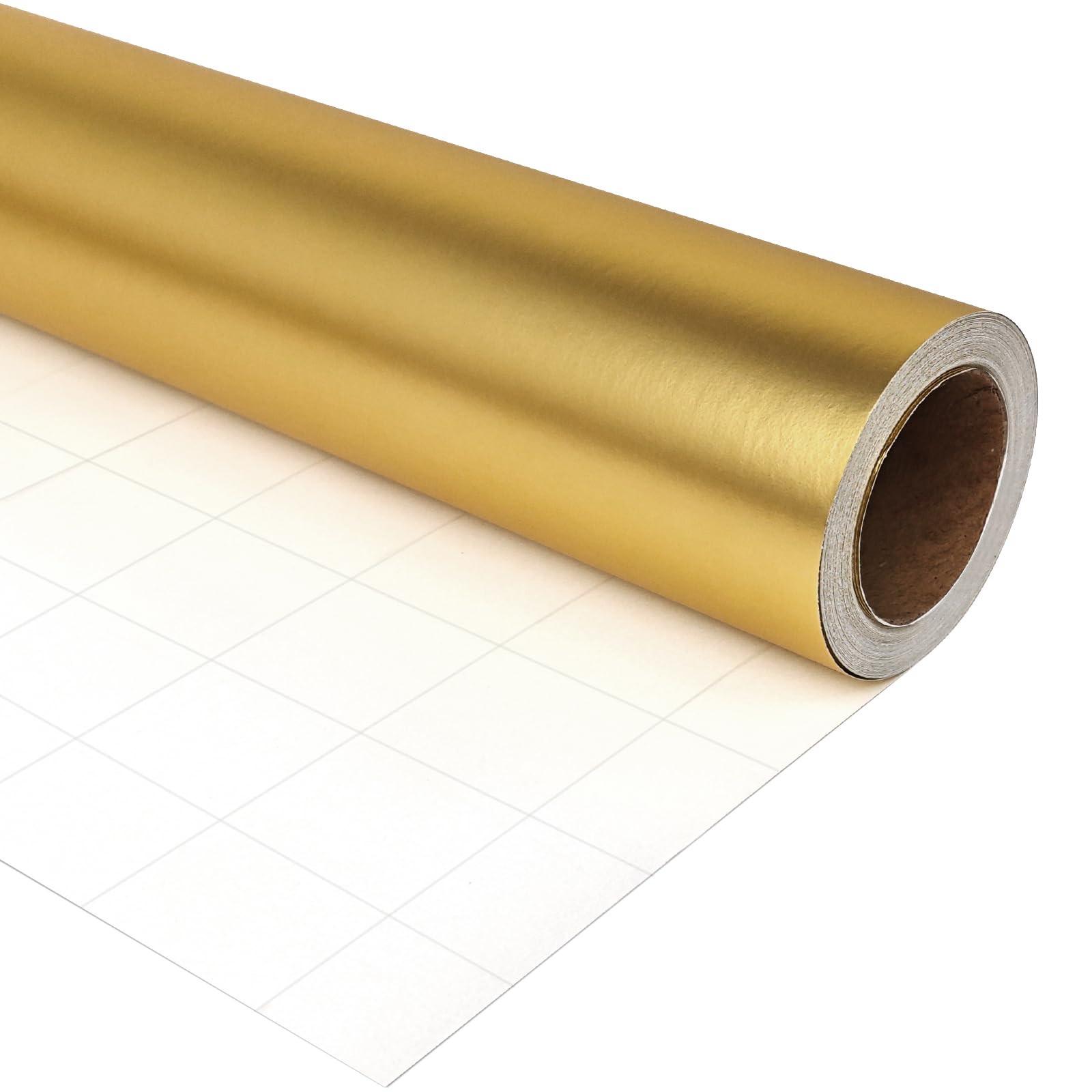 LDGOOAEL Mini Short Small Christmas Wrapping Paper Roll (17 inches X 32.8 feet) - Matte Gold for Holiday, Birthday, Wedding, Baby Shower …