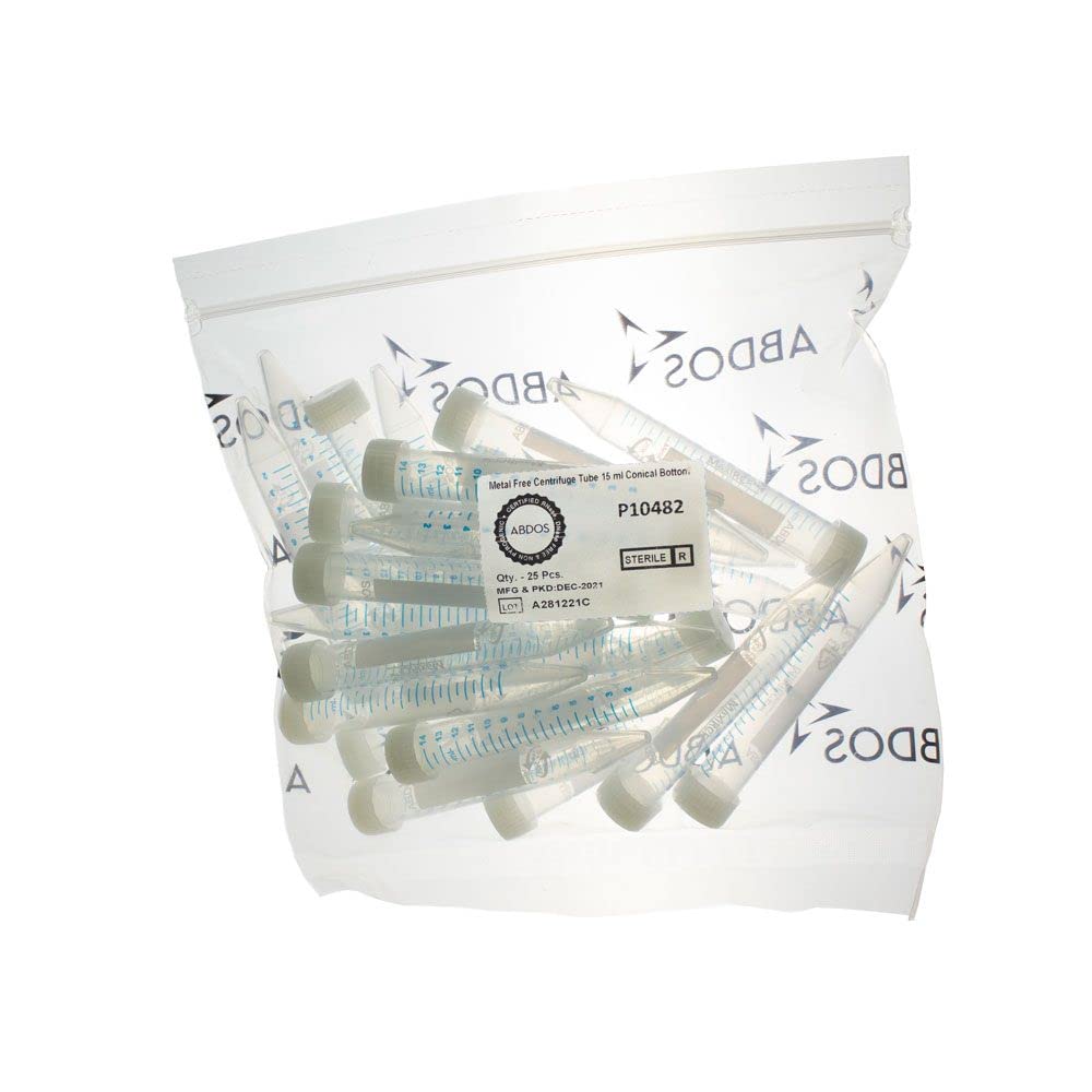 MaxiRCF™ Centrifuge Tube, Conical, PP, 15 mL, Trace Metal Free, Sterile, DNase/RNase Free, Pack of 500