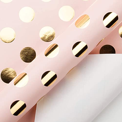 Toshine Gift Wrapping Paper Decorative Paper Sheets for Her Packing Paper for Birthday Festival Party Wedding Gift Flower Decoration DIY Crafts (3 Sheets 70x50cm)