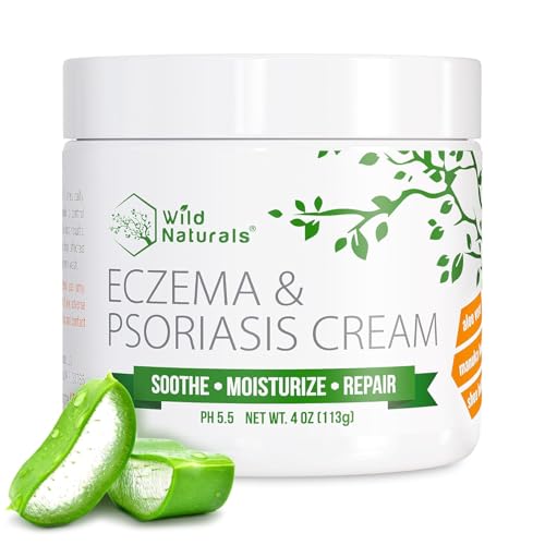 Wild Naturals Eczema & Psoriasis Cream for Dry, Itchy Skin – Eczema Relief Cream for Adults & Kids – Moisturizing Psoriasis Cream with Manuka Honey