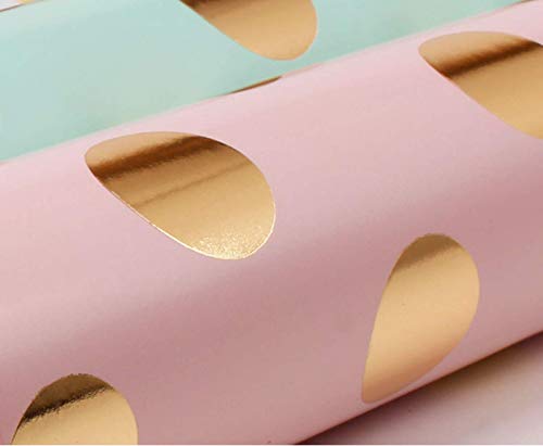 Toshine Gift Wrapping Paper Decorative Paper Sheets for Her Packing Paper for Birthday Festival Party Wedding Gift Flower Decoration DIY Crafts (3 Sheets 70x50cm)