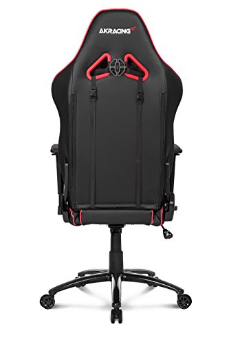 AKRacing Core Series LX Plus Gaming Chair - PU Leather with Steel Frame, Ergonomic, High Backrest, Recliner, Swivel, Tilt, Rocker & Seat Height Adjustment Mechanisms, 5/10 Warranty, Red