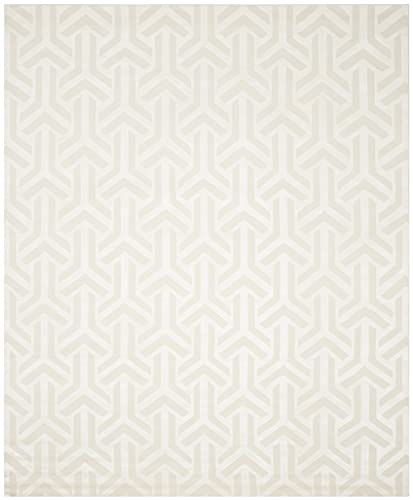 Safavieh Tibetan Collection 8' x 10' Ivory/Ivory TB829A Hand-Knotted Viscose Living Room Dining Bedroom Area Rug