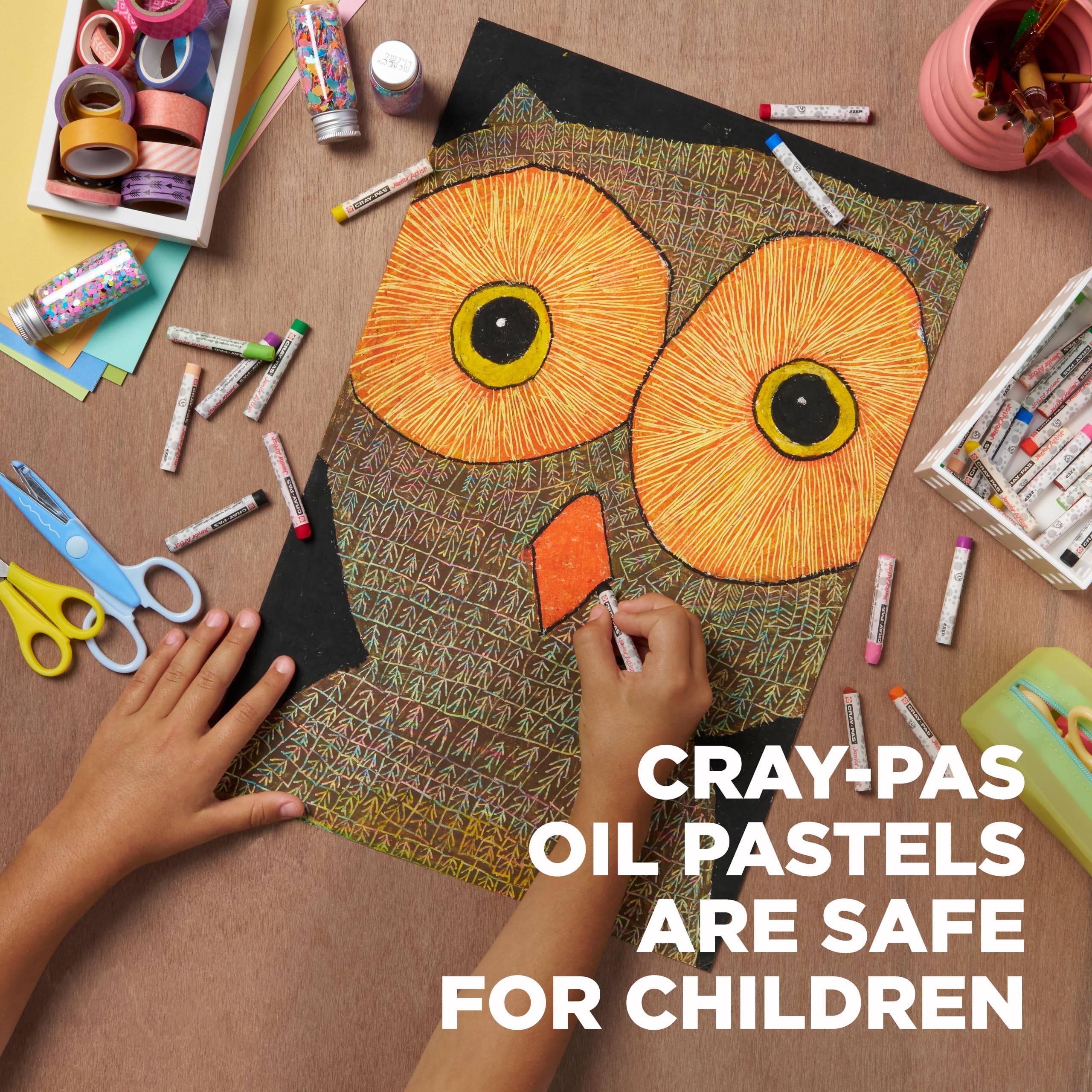 SAKURA Cray-Pas Junior Artist Oil Pastel Set - Soft Oil Pastels for Kids & Artists - 25 Colors
