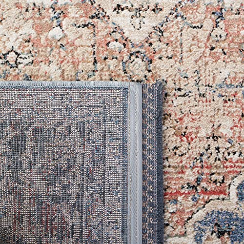 Safavieh Vivaldi Collection 9' x 12' Blue/Rust VIV565M Traditional Vintage Oriental Area Rug