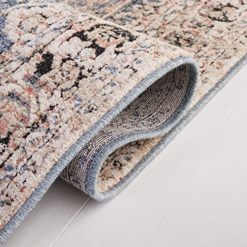 Safavieh Vivaldi Collection 9' x 12' Blue/Rust VIV565M Traditional Vintage Oriental Area Rug