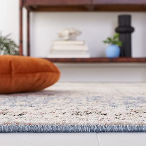 Safavieh Vivaldi Collection 9' x 12' Blue/Rust VIV565M Traditional Vintage Oriental Area Rug