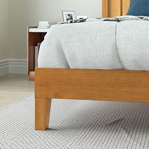 ZINUS Alexis Deluxe Wood Platform Bed Frame with Headboard / Wood Slat Support / No Box Spring Needed / Easy Assembly, Rustic Pine, Full