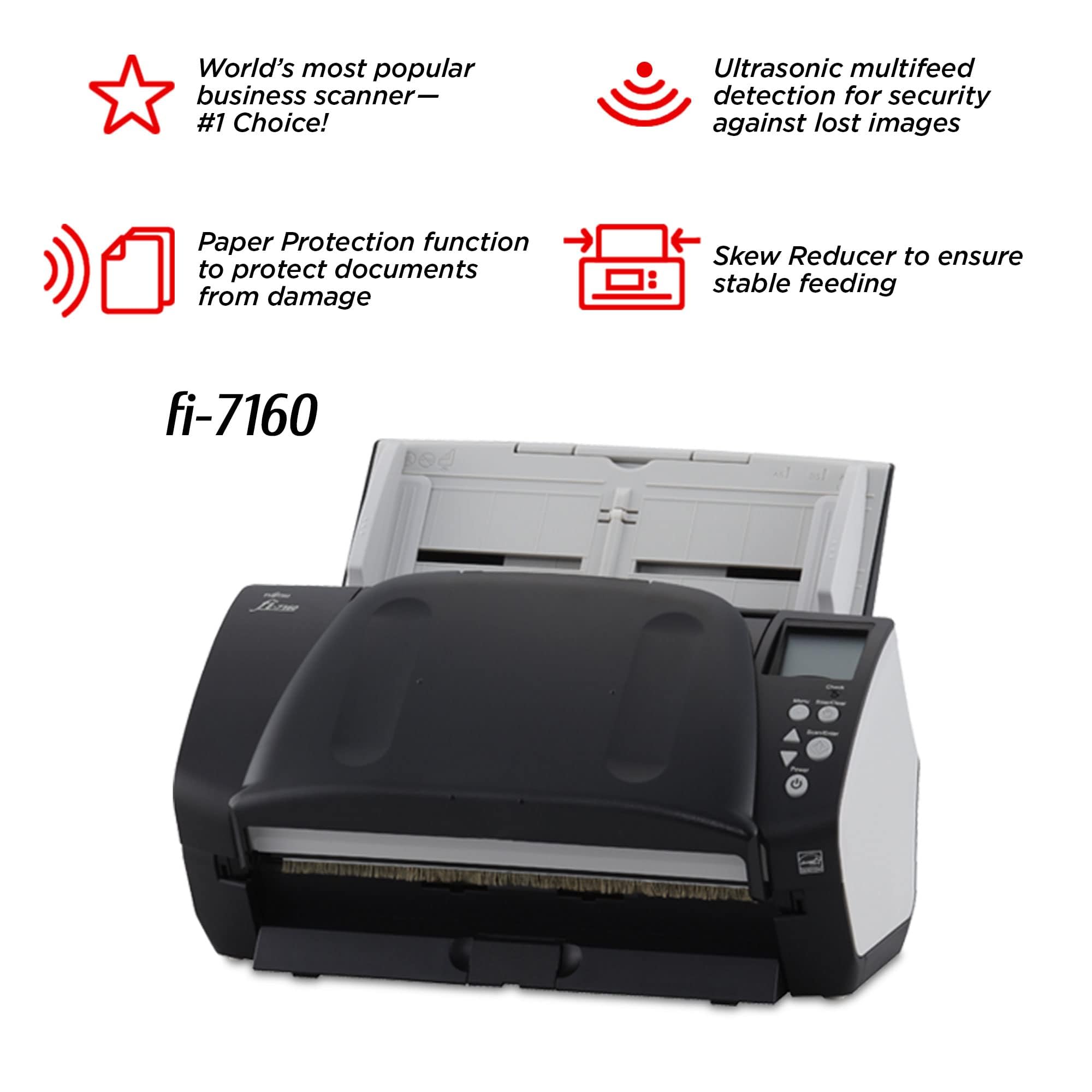 Fujitsu Fi-7160 Sheetfed Scanner - 600 Dpi Optical - 24-Bit Color - 8-Bit Grayscale - Usb inchesProduct Category: Scanning Devices/Scanners inches (Renewed)
