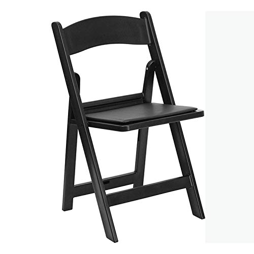 Flash Furniture Hercules⢠Series Folding Chair - Black Resin - 4 Pack 1000LB Weight Capacity Comfortable Event Chair - Light Weight Folding Chair