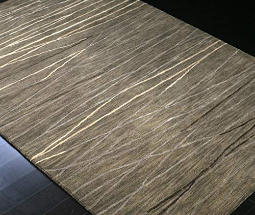 Bashian Collection Hand Tufted Wool & Viscose Area Rug, 5.6' x 8.6', Taupe