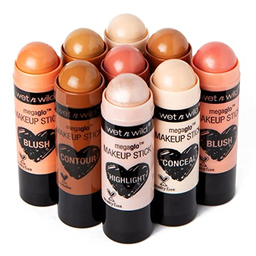 Wet n Wild MegaGlo Conceal & Contour Highlighter Stick, When The Nude Strike | Matte | Face Multistick Makeup