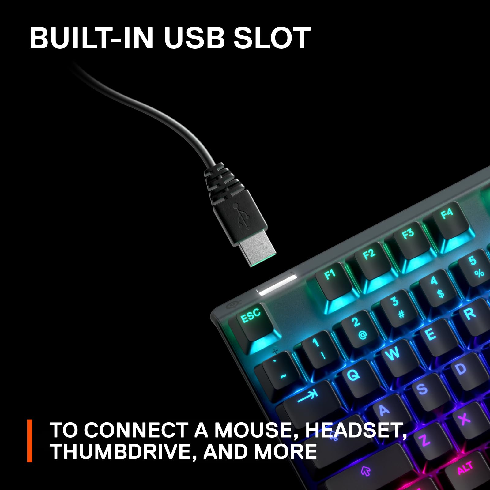 SteelSeries Apex Pro Mechanical Gaming Keyboard, Adjustable Actuation Switches, OLED Display, Red Switches, French AZERTY Layout