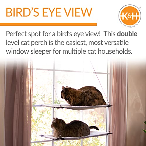 K&H PET PRODUCTS, Creative Solutions Cat Window Lounger Double, 1 Count