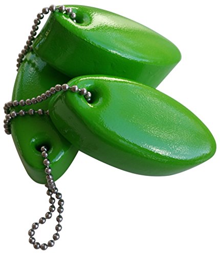 JQuad 3 Pack LIME GREEN Floating Keychain key floats Vinyl Covered Foam -Made in the USA- (Lime Green)
