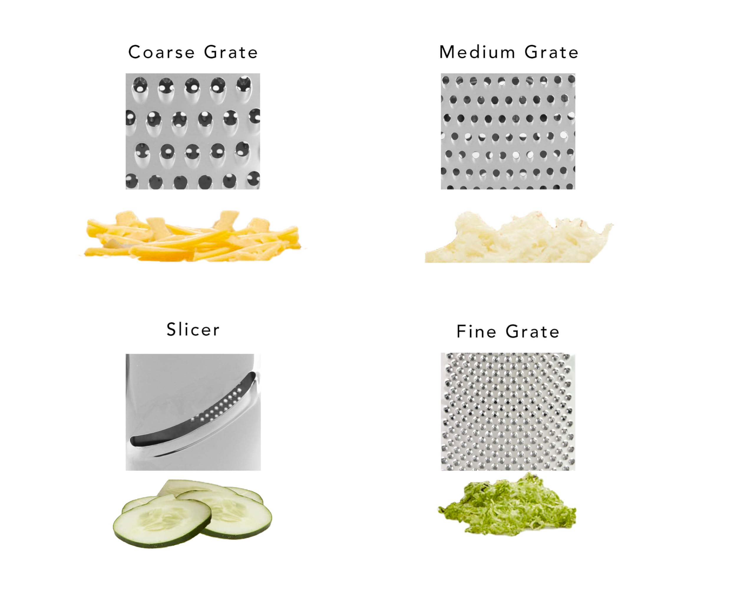 KitchenAid Gourmet 4-Sided Stainless Steel Box Grater for Fine, Medium and Coarse Grate, and Slicing, Detachable 3 Cup Storage Container and Measurment Markings, Dishwasher Safe, 10 inch, Red