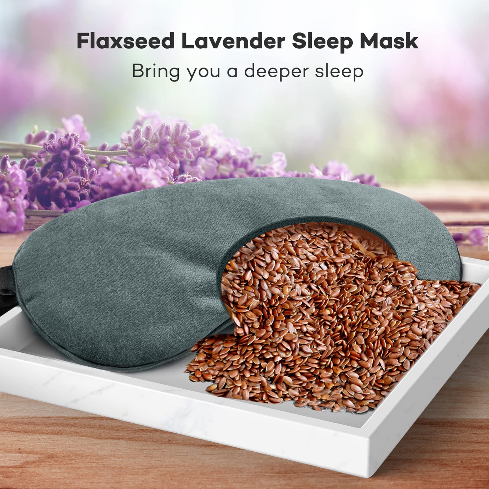 Heated Eye Mask, Warm Eye Compress Mask for Dry Eyes, USB Electric Eye Heating Pad with Temperature & Timer Control, Dry Eye Mask for Dry Eyes Blepharitis Sinus Migraine Stye MGD Puffiness Gray