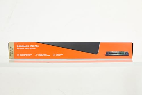 SteelSeries Apex Pro Mechanical Gaming Keyboard, Adjustable Actuation Switches, OLED Display, Red Switches, French AZERTY Layout