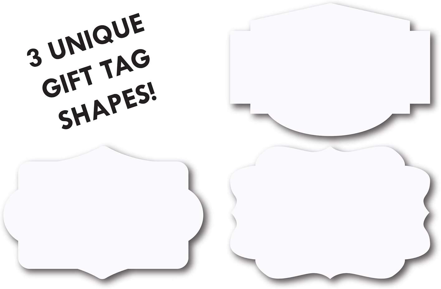 White Matte Holiday Gift Tag 2" x 3" Present Stickers / 100 Christmas Gift Tags