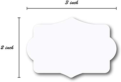 White Matte Holiday Gift Tag 2" x 3" Present Stickers / 100 Christmas Gift Tags