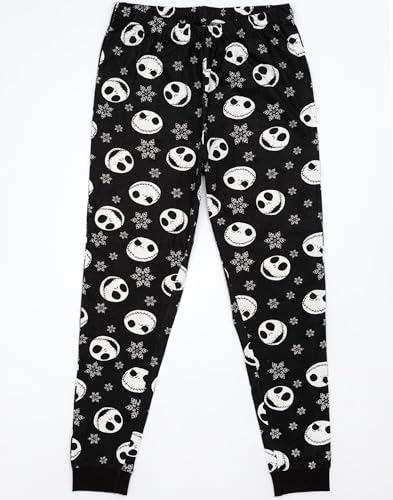Disney The Nightmare Before Christmas Womens Pajamas | Jack Skellington Sally Halloween Matching Long Sleeve Long Leg PJ Set