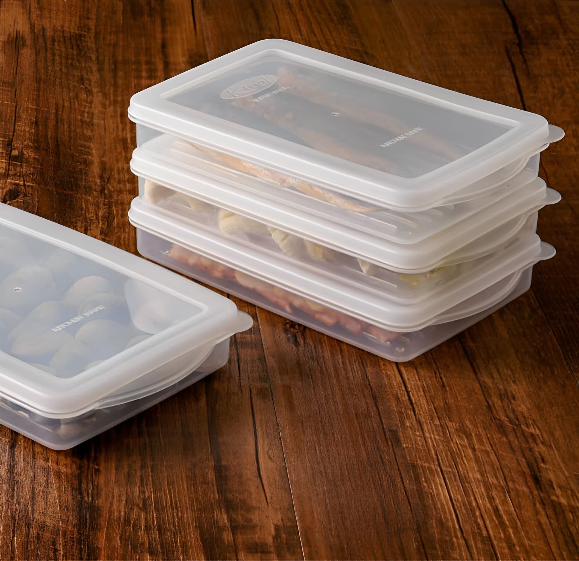 2 Pack-Bacon Keeper, Deli Meat Saver Cheese Cold Cuts Plastic Food Storage Containers with lids for Refrigerators,Lunch Box Christmas Cookie Holder Meal Prep Container