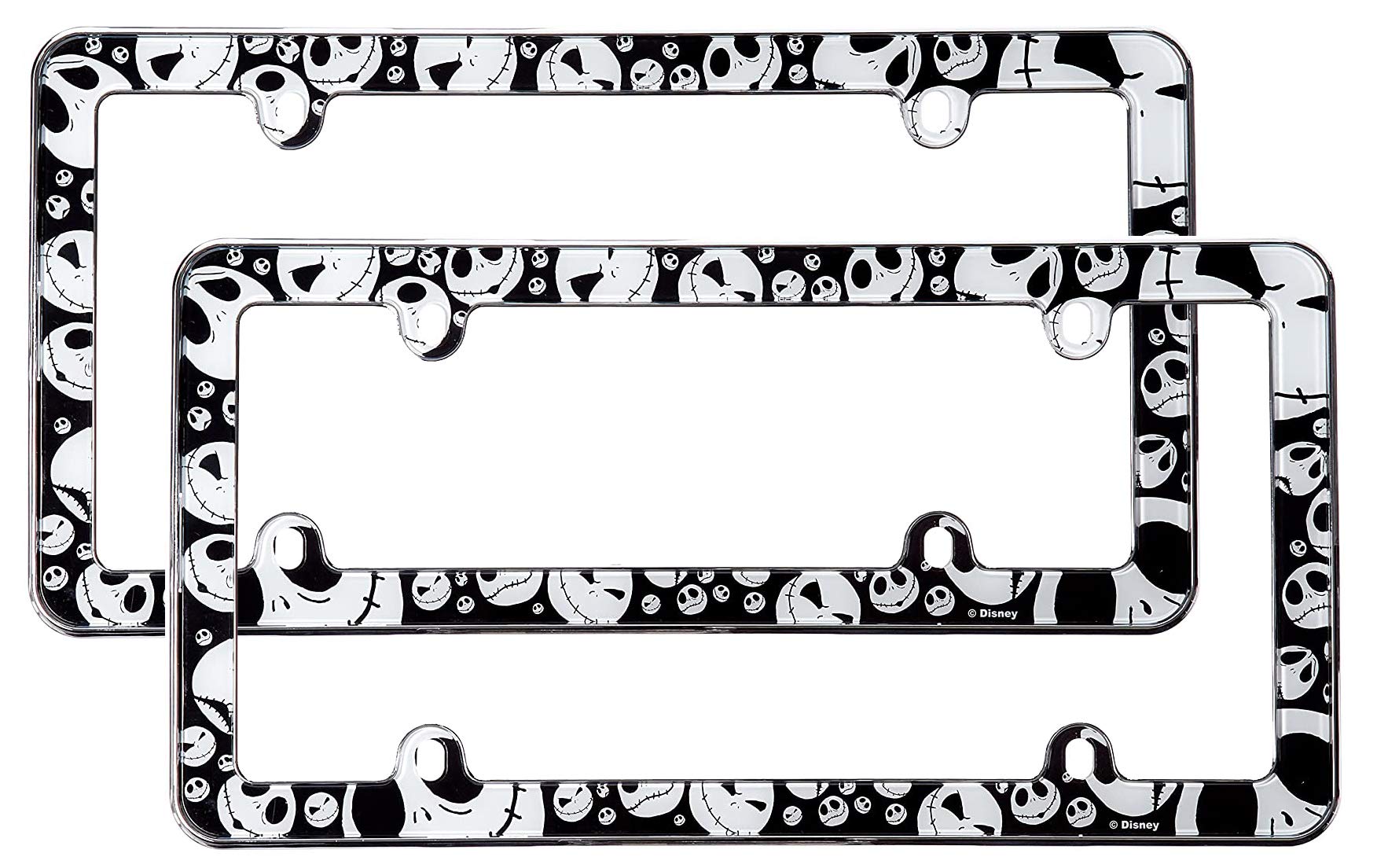 Pair of Disney Nightmare Before Christmas Jack Skellington Plastic License Plate Frame
