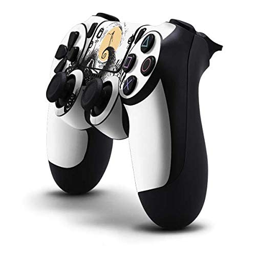 Skinit Decal Gaming Skin Compatible with PS4 Controller - Officially Licensed Disney The Nightmare Before Christmas Jack on Spiral Hill Art Design