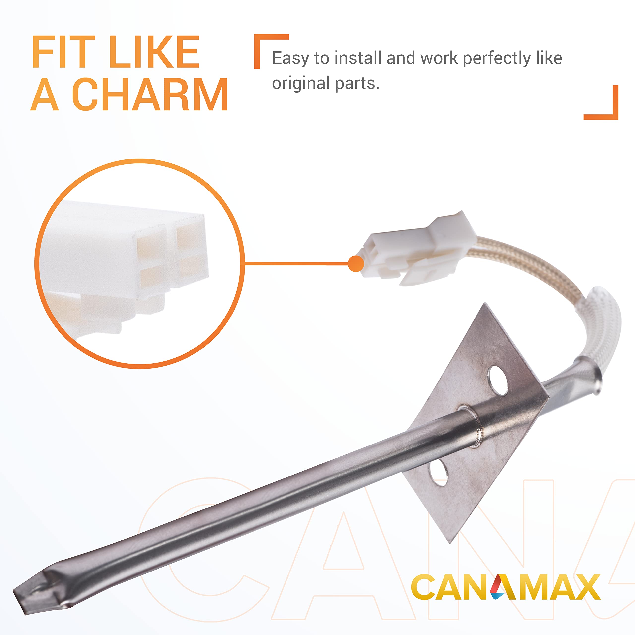 Canamax W10131825 Oven Temperature Sensor - Compatible with Whirlpool Maytag KitchenAid - Replaces WPW10131825 4455636 WPW10131825VP PS11748765