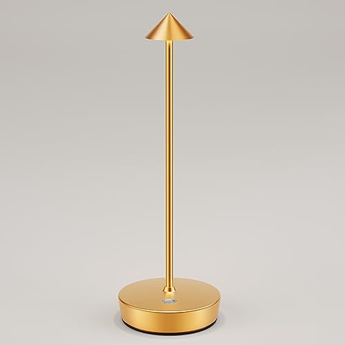 Willdoak Cordless Table Lamp Battery Operated Desk Lights 6000mAh Rechargeable Aluminum Metal Night Light 3 Color & Stepless Dimming Lamps Portable LED Lamps for Nightstand Bedroom Outdoor