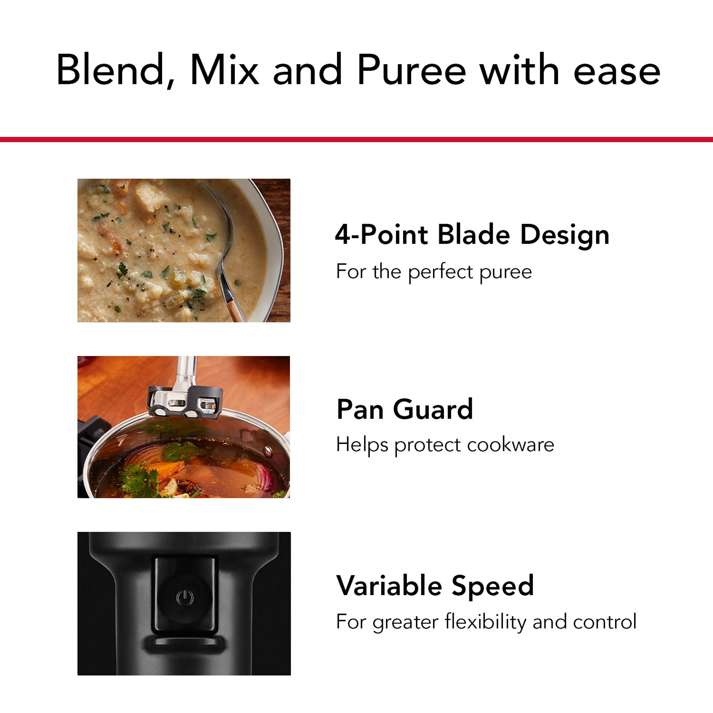 KitchenAid Cordless Variable Speed Hand Blender with Chopper and Whisk Attachment - KHBBV83, Matte Charcoal Grey