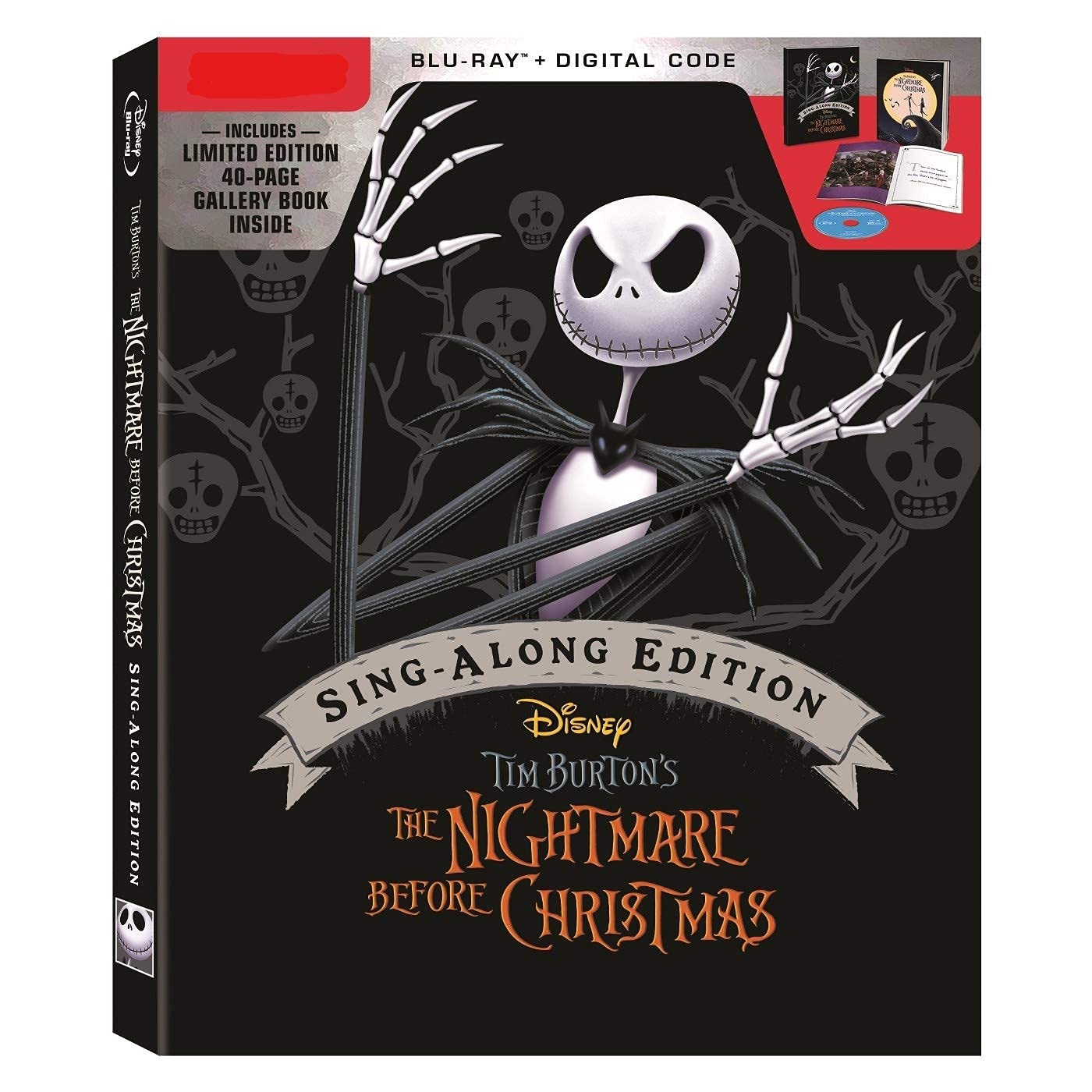 The Nightmare Before Christmas 25th Anniversary Limited Sing-A-Long Edition (Blu-Ray + Digital) with 40-page Gallery Book