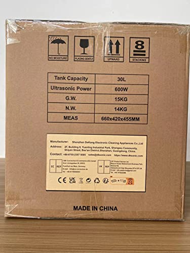 DK SONIC Touch Ultrasonic Cleaner with Heater,Digital Timer and Basket Multiple Cleaning Mode for Lab Tools, Metal Parts, Carburetor, Auto Parts, Engine Parts, etc (30L, 110V)