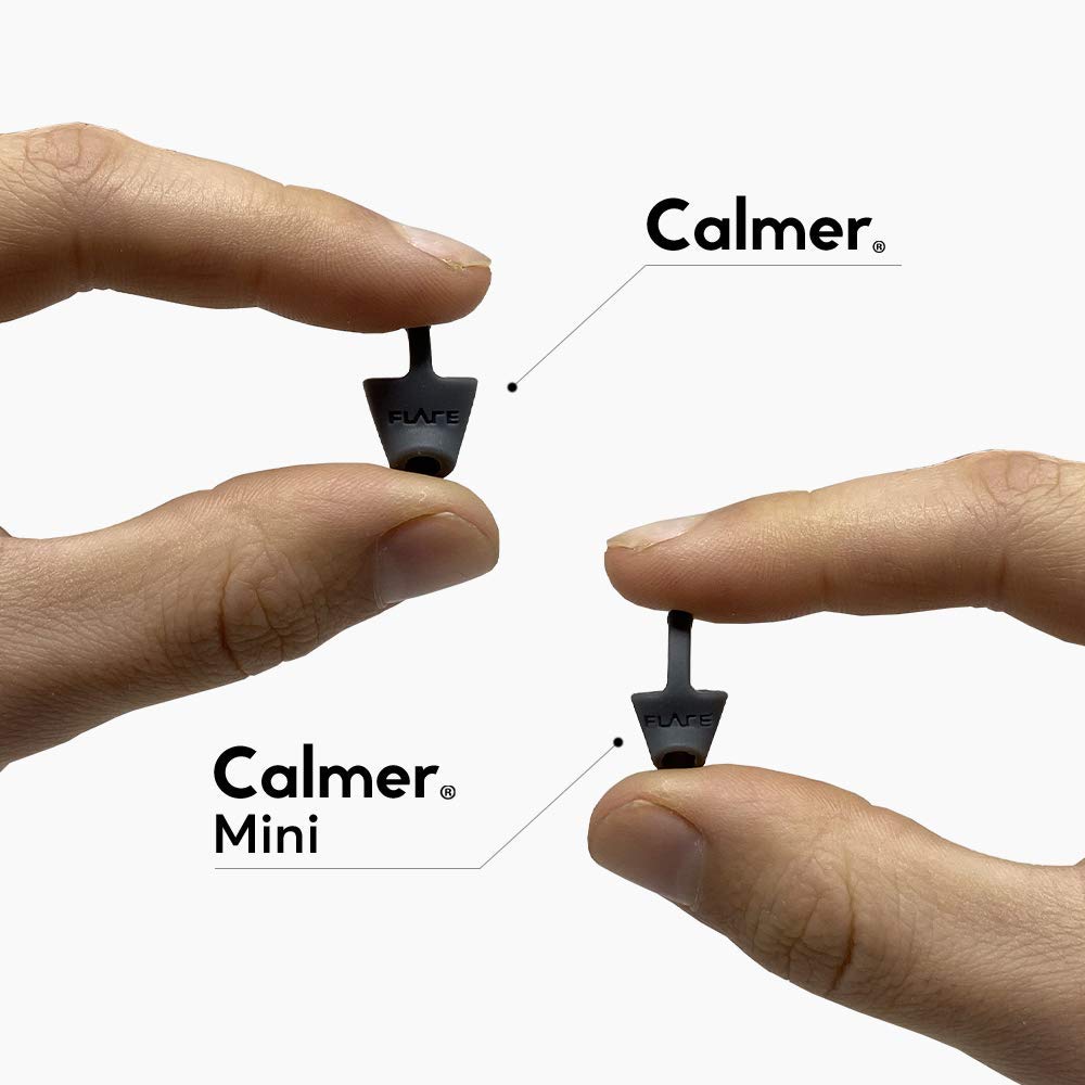 Flare Calmer Mini – Small Ear Plugs Alternative – Reduce Annoying Noises Without Blocking Sound – Soft Reusable Silicone – Grey