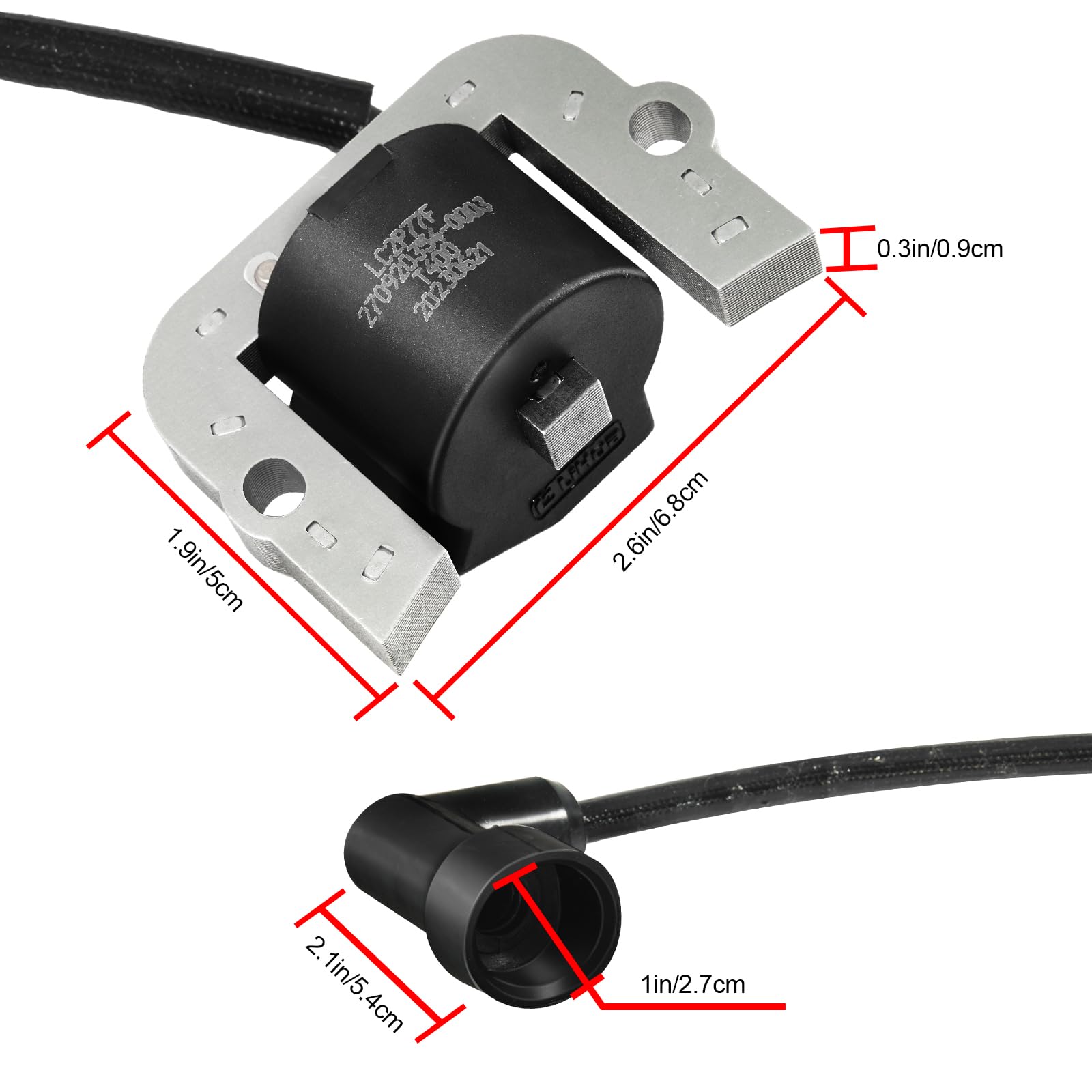 TEMSONE 136-7883 2pcs Ignition Coil Module Compatible with Toro & Titan Exmark Series Riding Lawn Mowers Replace# 139-0720 127-9216