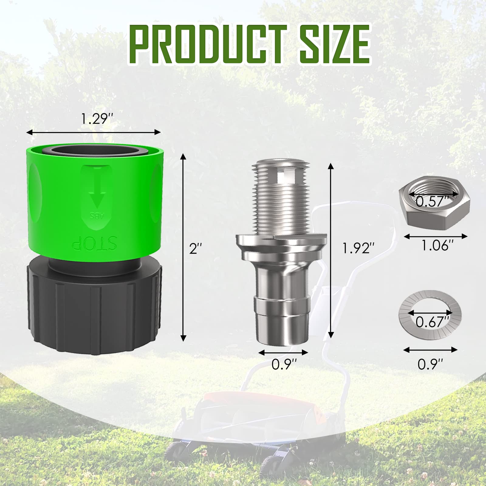 Aolamegs Quick Connect Riding Lawn Mower Deck Wash Kit,Deck Wash Adapter for Lawn Mowers and Tractors,Fits MTD, Troy-Bilt, Craftsman Lawn Mower Tractor(3+1)