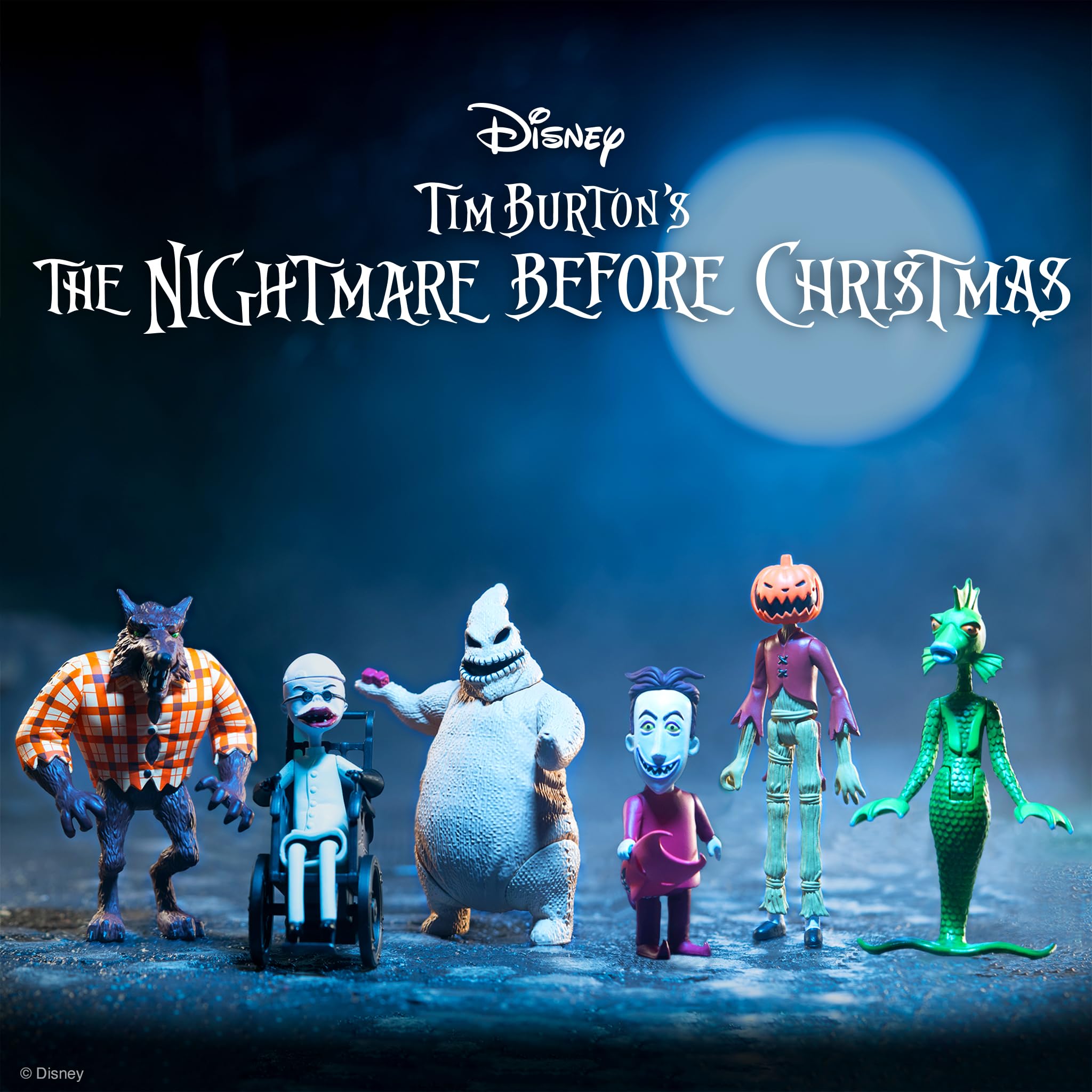 Super7 Tim Burton's The Nightmare Before Christmas Oogie Boogie - 3.75" Disney Action Figure with Accessory Classic Movie Collectibles and Retro Toys