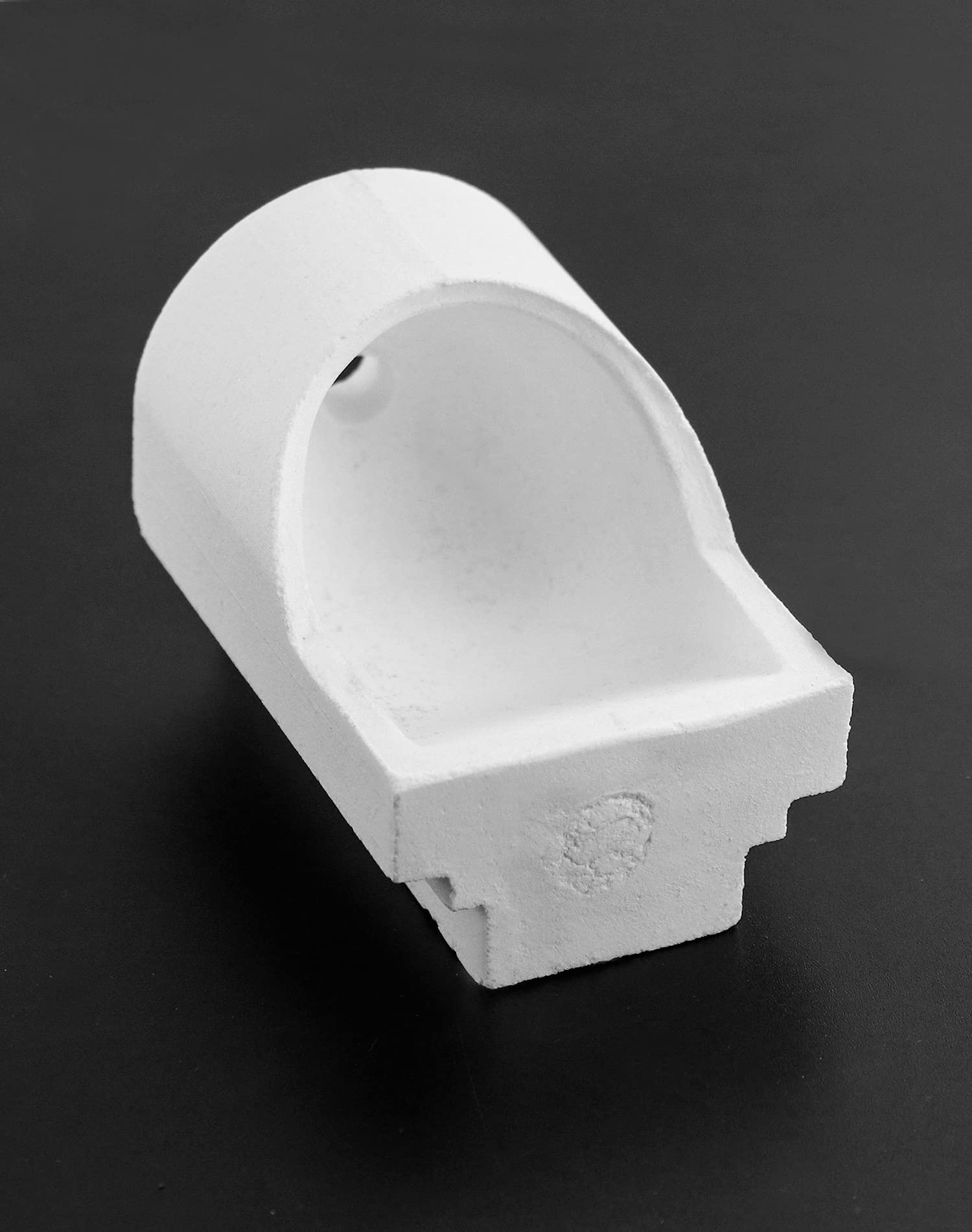 QWORK Centrifugal Casting Crucible, 2 Pack Zirconia Casting Cup Machine Crucible Hooded for Dental Lab, Over 200 Times of Use