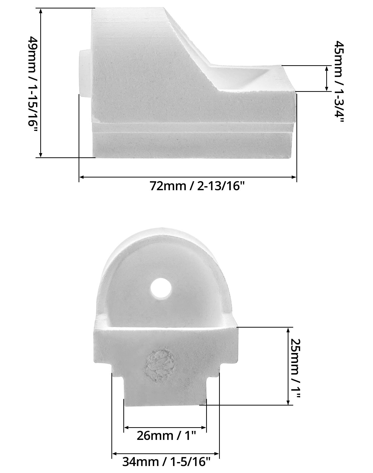 QWORK Centrifugal Casting Crucible, 2 Pack Zirconia Casting Cup Machine Crucible Hooded for Dental Lab, Over 200 Times of Use