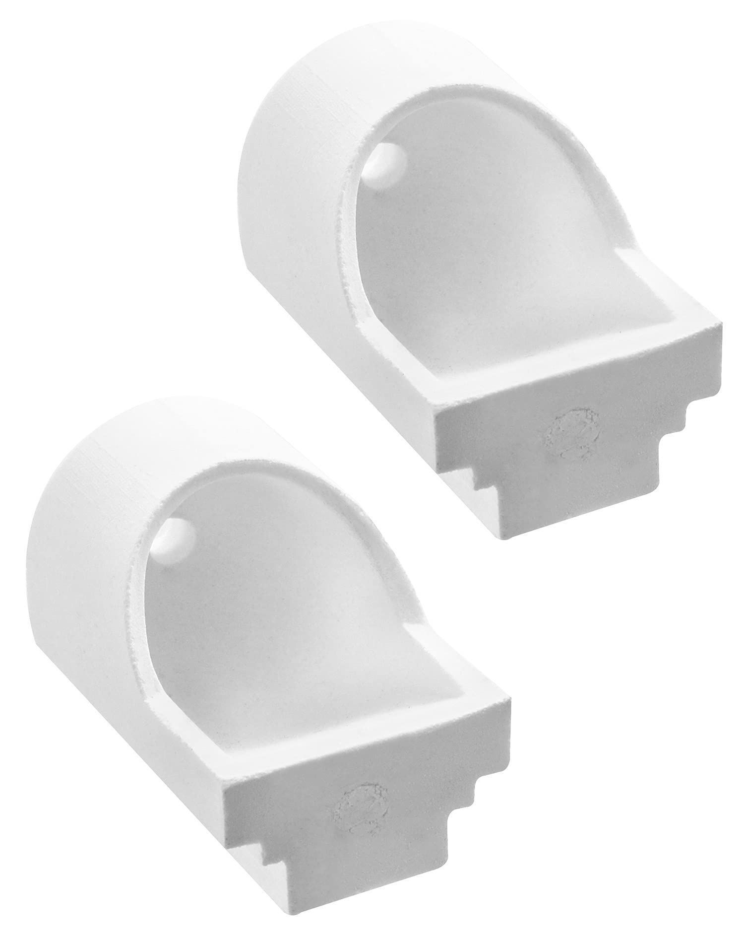 QWORK Centrifugal Casting Crucible, 2 Pack Zirconia Casting Cup Machine Crucible Hooded for Dental Lab, Over 200 Times of Use
