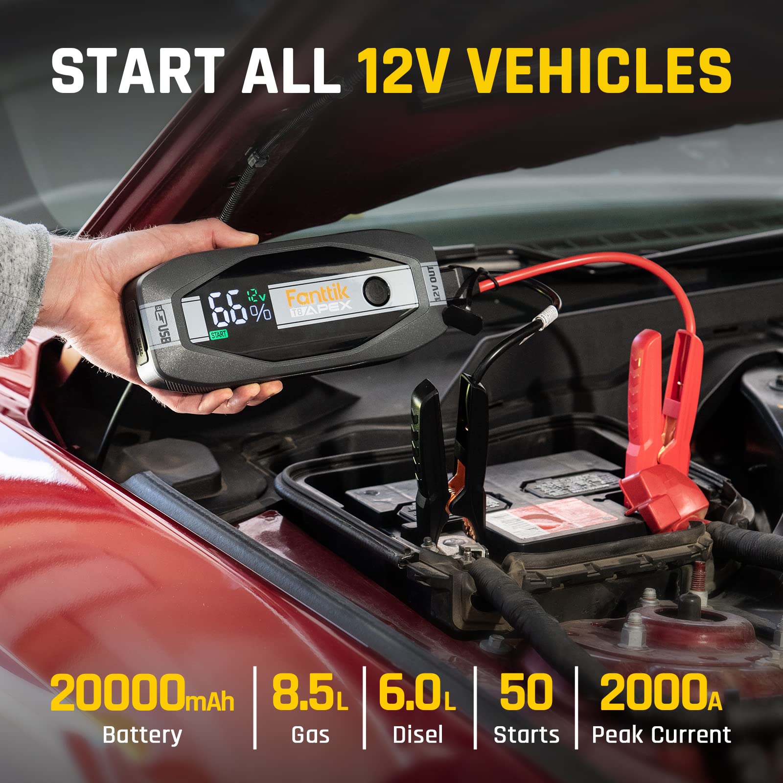 Fanttik T8 APEX Jump Starter and Cordless Screwdriver Kit L1 PRO Blue